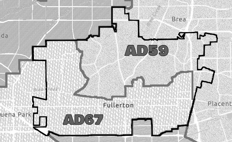 New federal and state district lines divide Fullerton in two ...