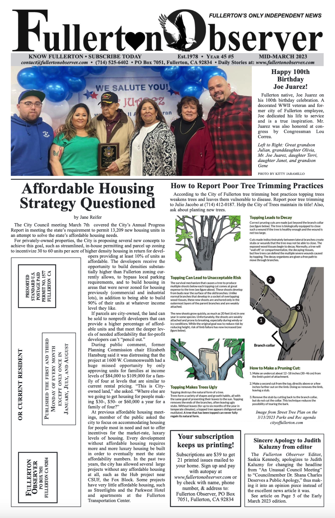 Fullerton Observer Mid-March 2023 Edition - Fullerton Observer