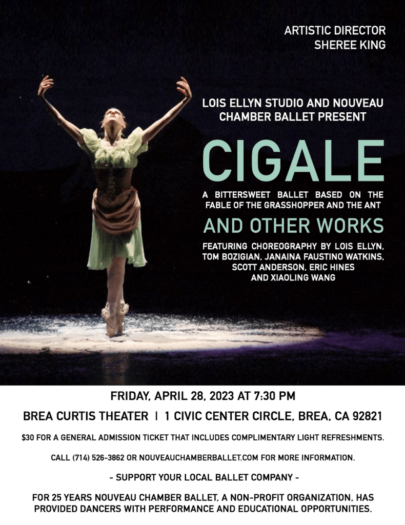 Nouveau Chamber Ballet will present Cigale and Other Works - Fullerton ...
