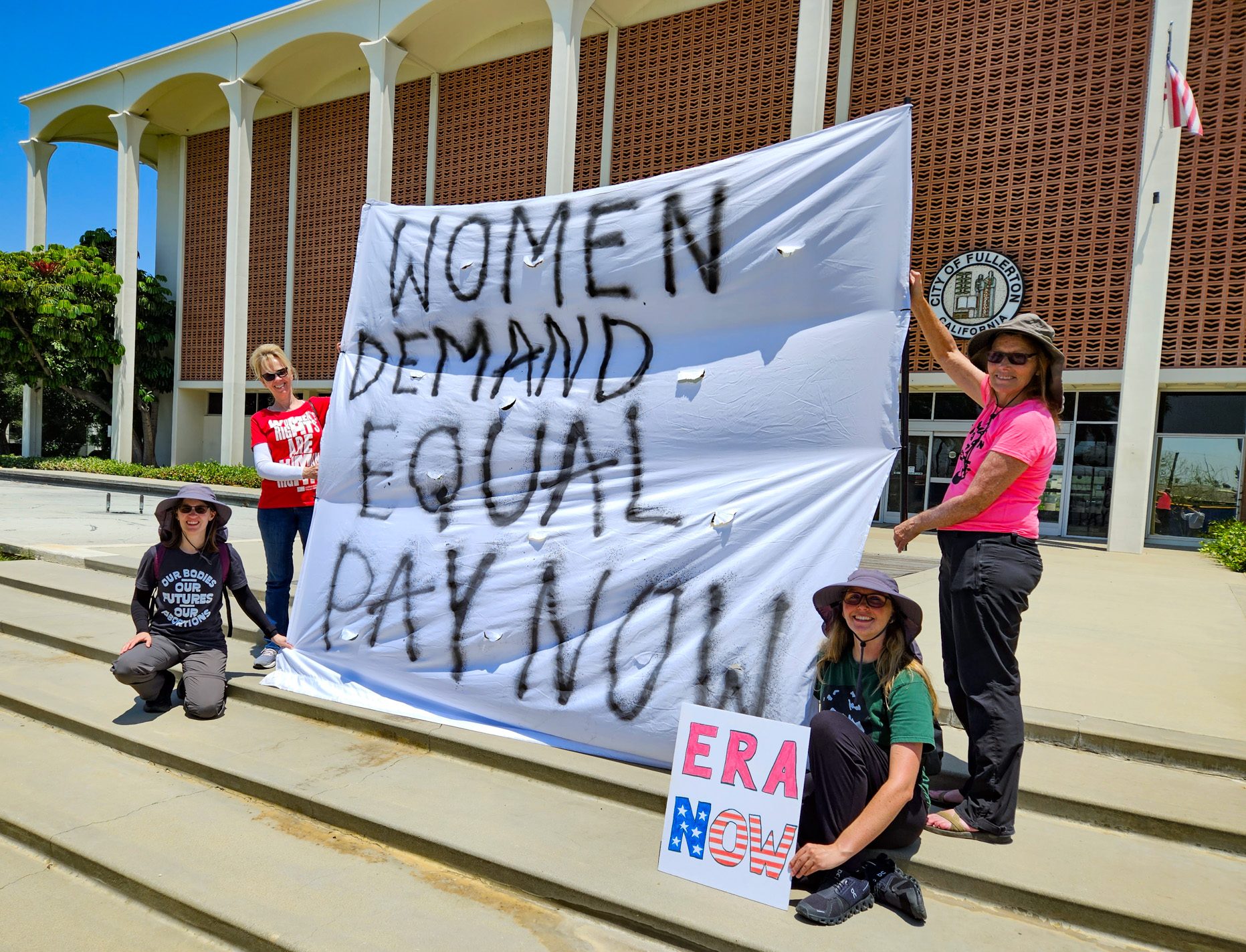 The Equal Rights Amendment Banner Drop at Fullerton City Hall ...