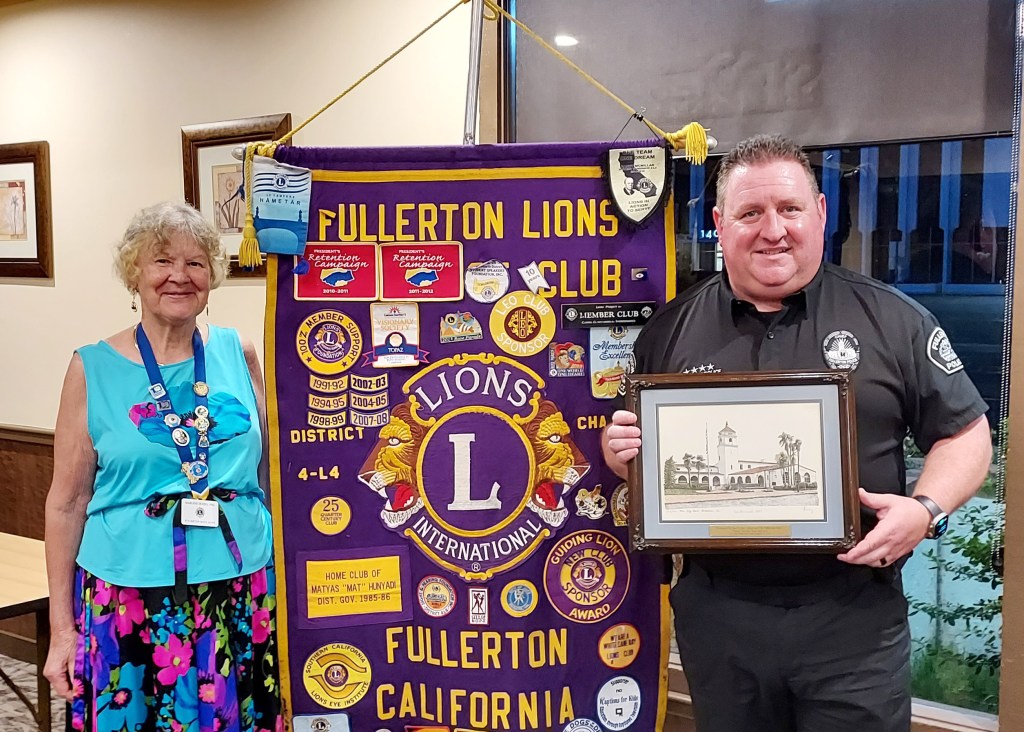 Lions Club host guest speaker Police Chief Dunn - Fullerton Observer