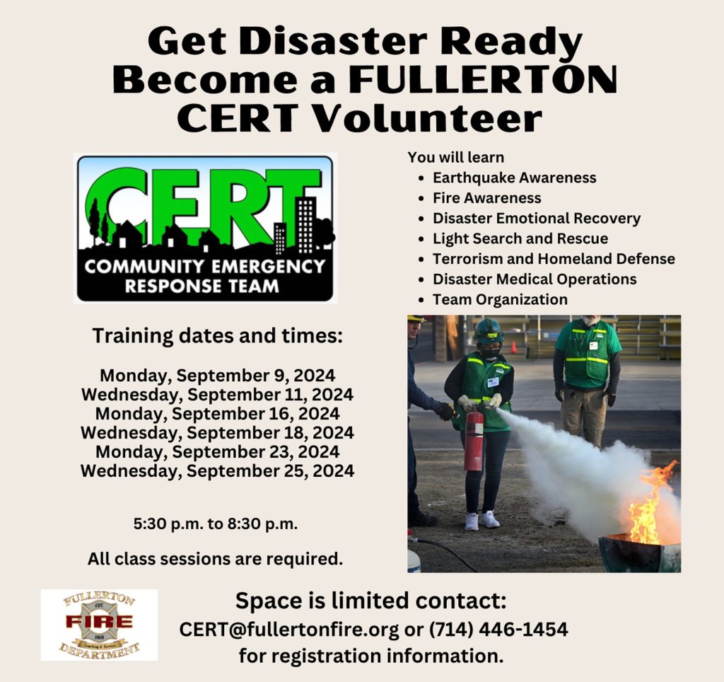Community Emergency Response Team (CERT) is hosting its next class in ...