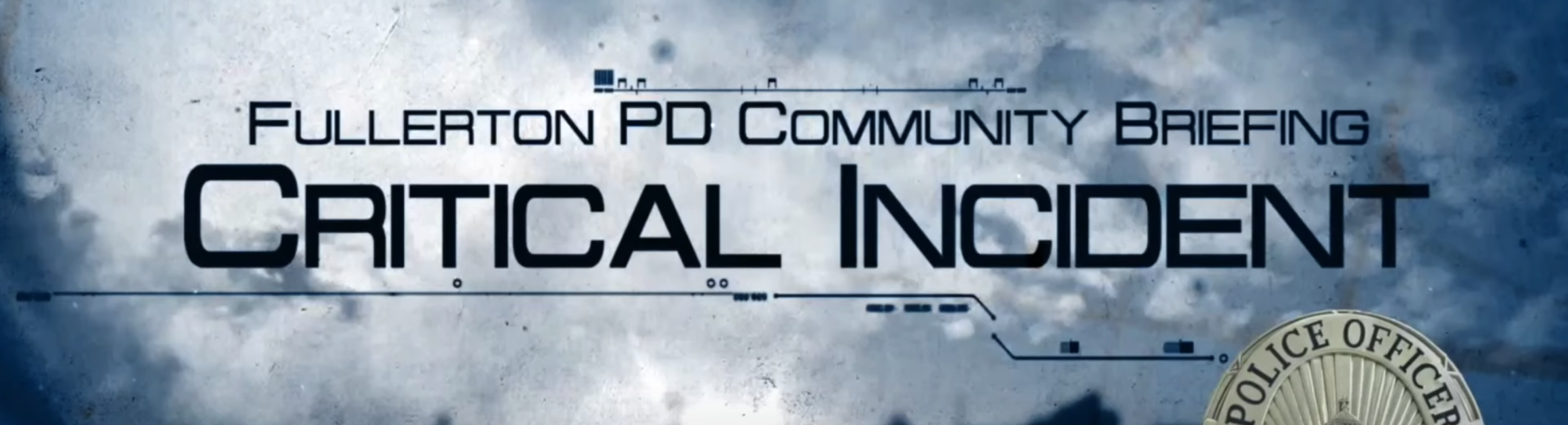 Critical Incident Community Briefing Released Following Officer ...