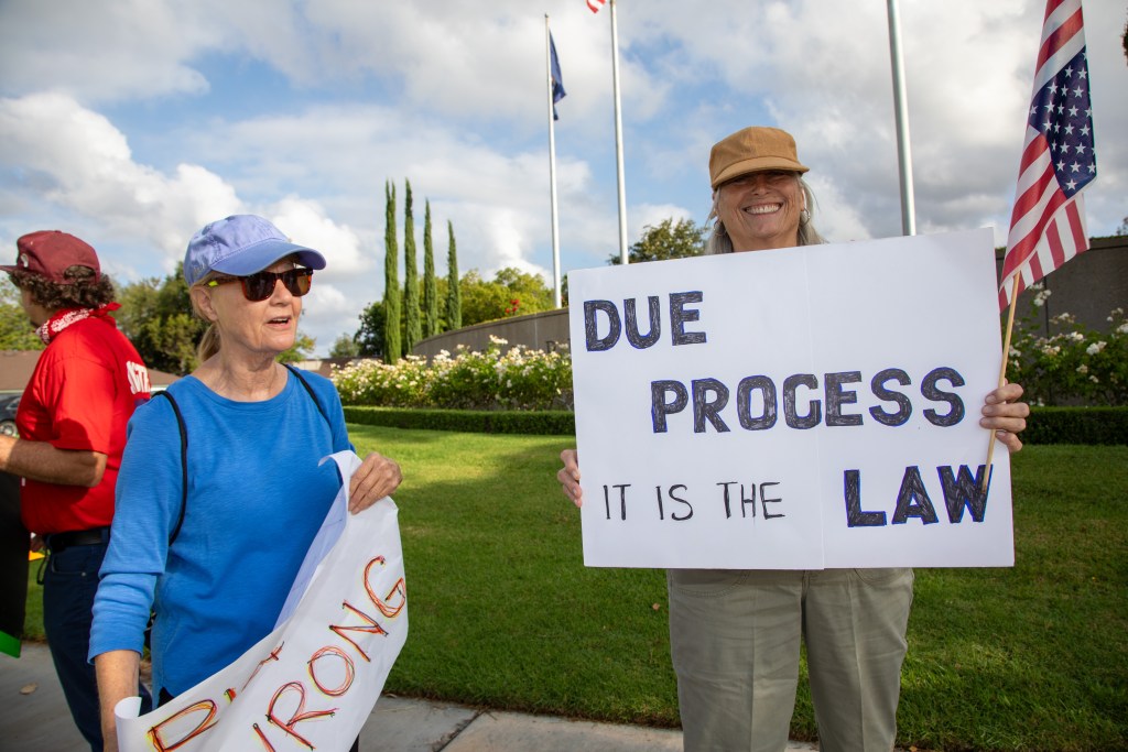 Protesters Gather Outside Nixon Library Over Justice Barrett's Visit ...